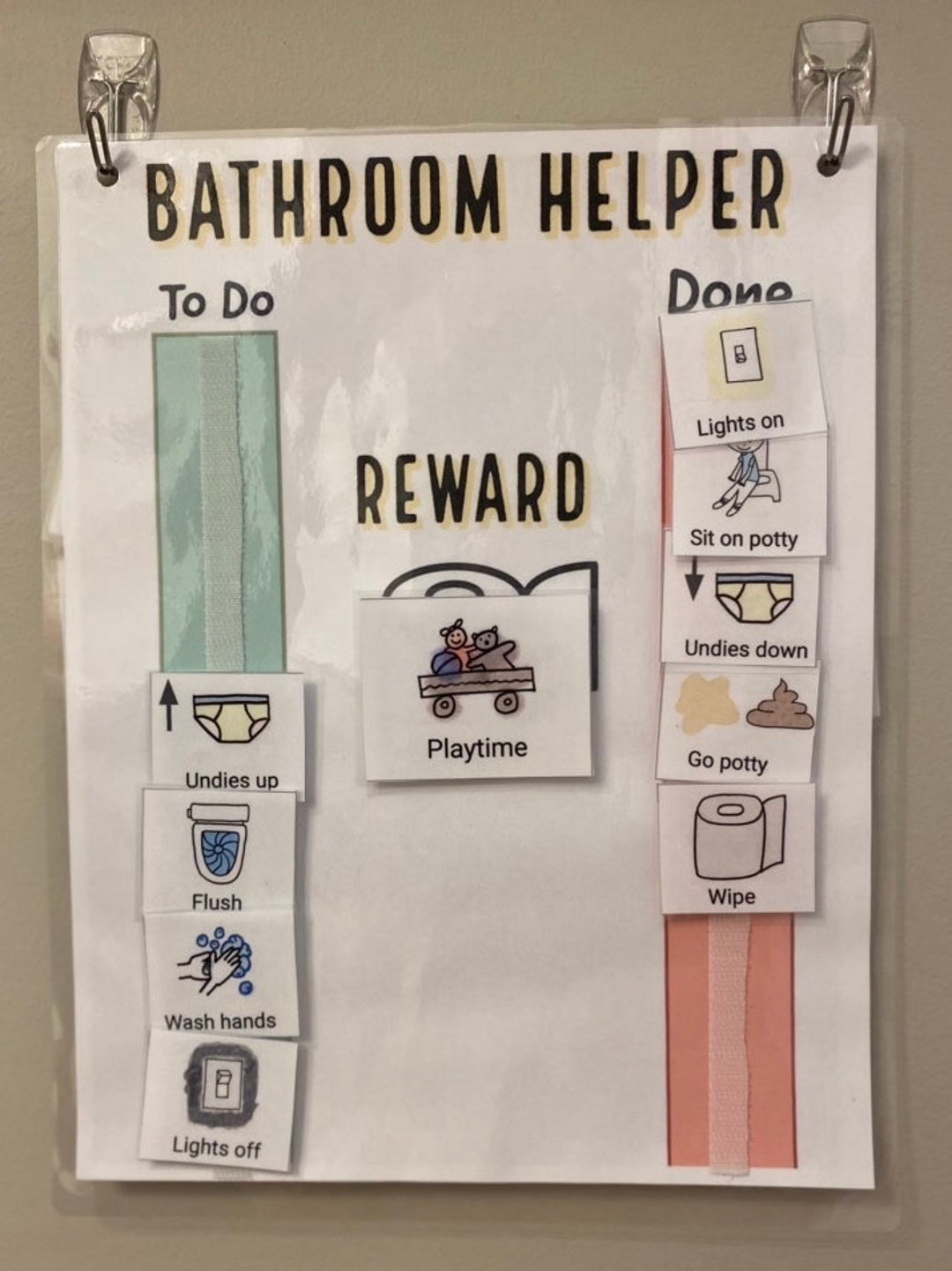 Bathroom Routine Task List Potty Training Reward Chart - Etsy