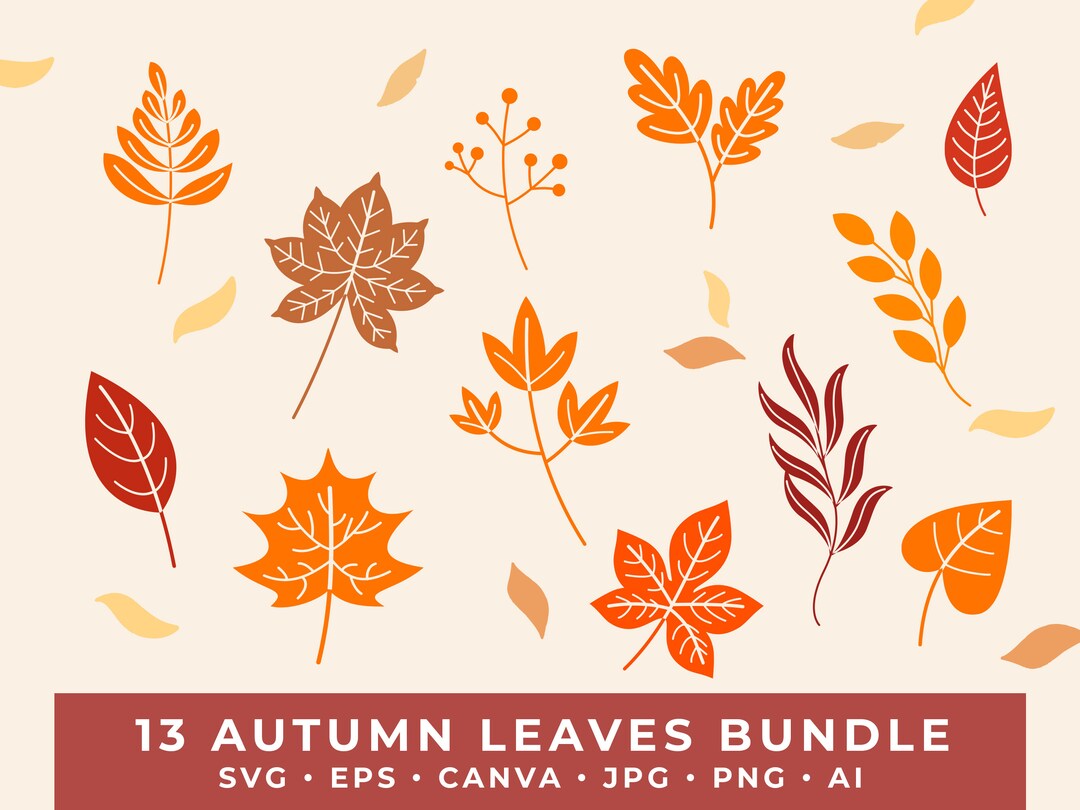 Autumn Leaves SVG Files for Cricut, Autumn Leaves SVG Bundle, Autumn ...