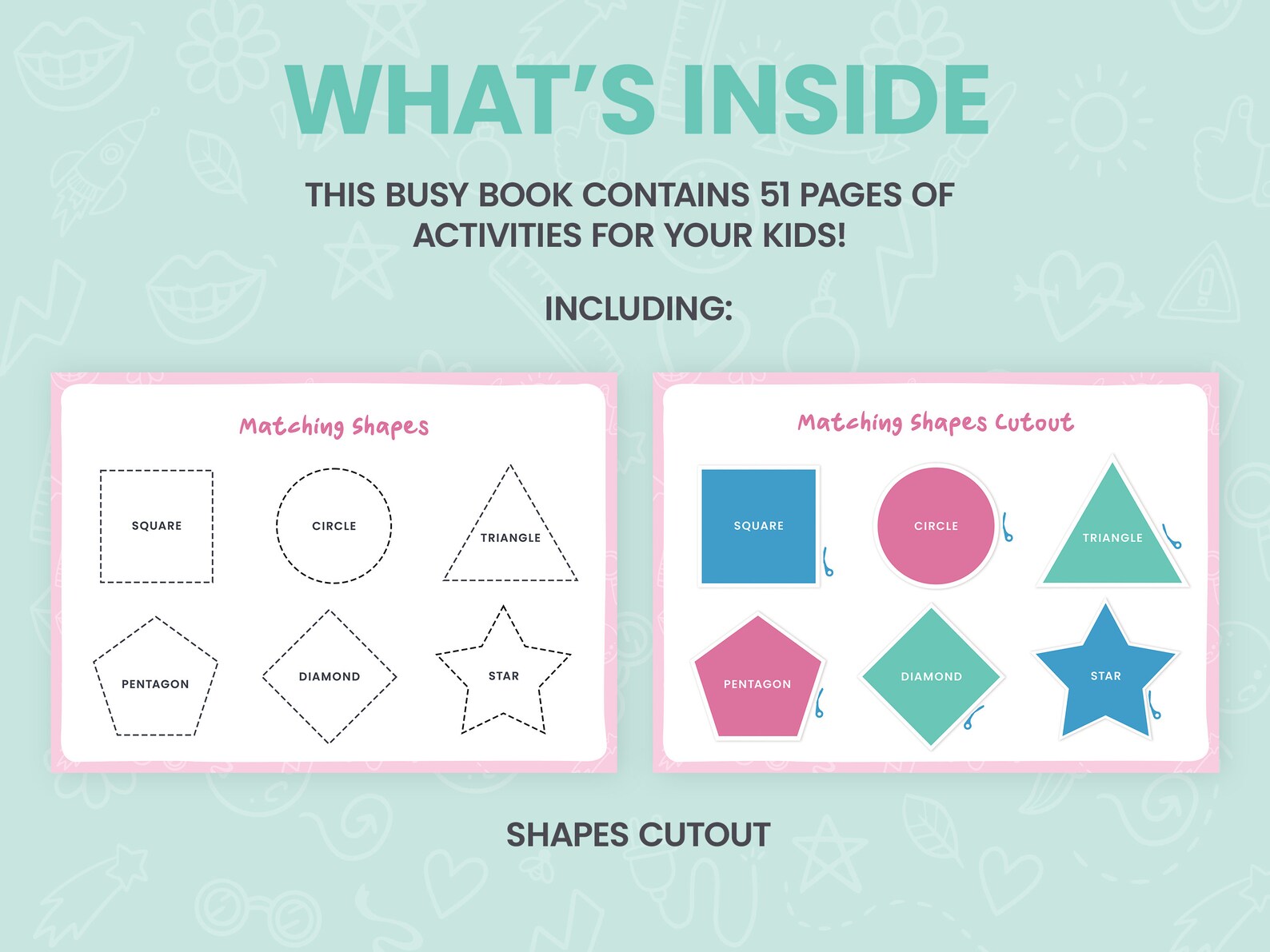 Busy Book Printable, Toddler Learning Binder, Preschool Activities ...