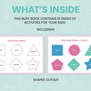 Busy Book Printable, Toddler Learning Binder, Preschool Activities ...