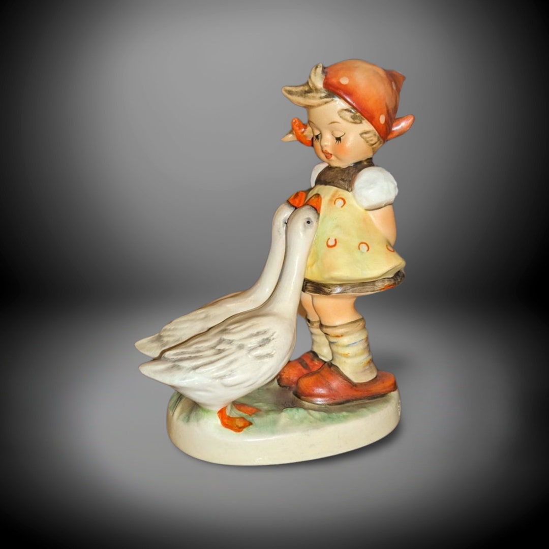 Vintage Goose Girl Goebel Hummel 155690 Porcelain Figurine Charming ...