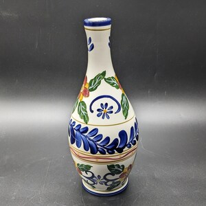 Vintage Talavera Style Vase – Hand Painted Floral Pottery, 9 ...