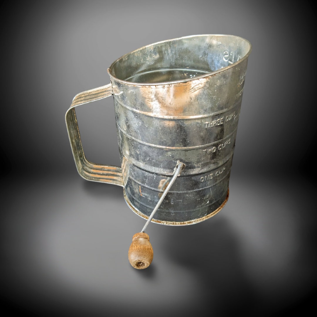 Vintage Kitchen Flour Sifter Working Bromwell's Measuring Sifter Old ...