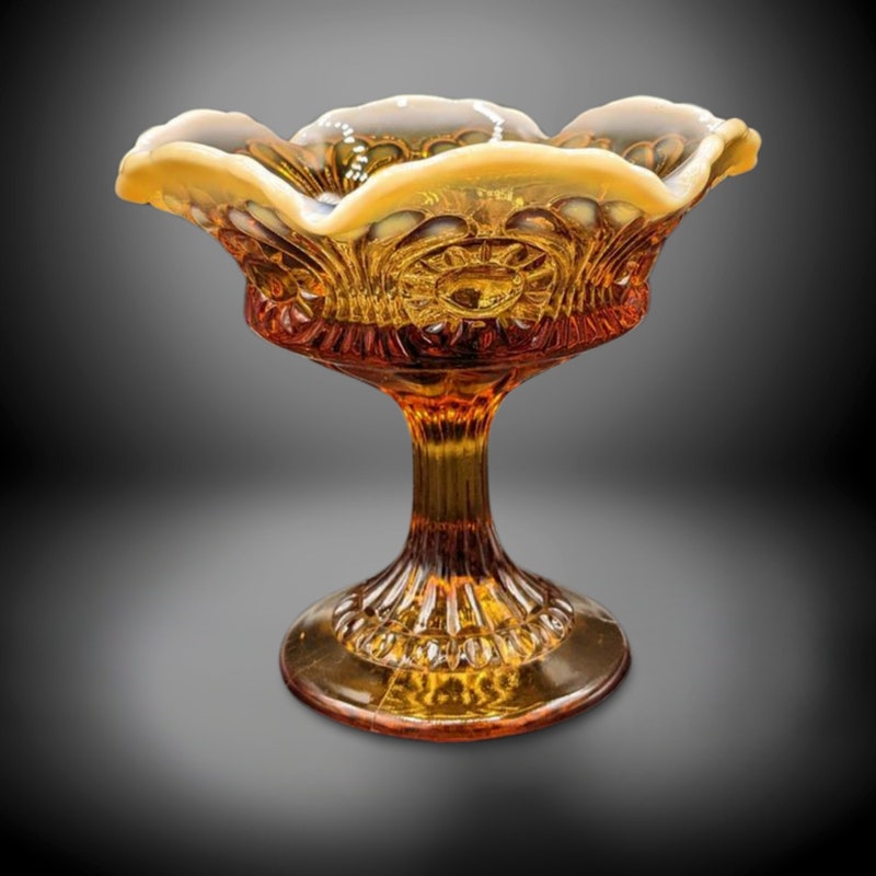 Fenton Compote Dish - Etsy