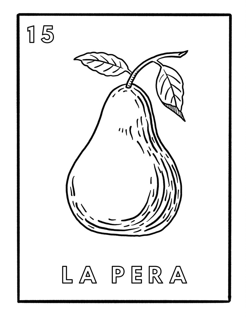 Loteria Mexicana Coloring Pages Full Set - Etsy