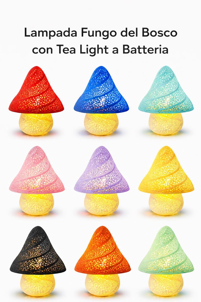 Handcrafted Mushroom-shaped Lamp, Battery-powered Tea Light, for ...