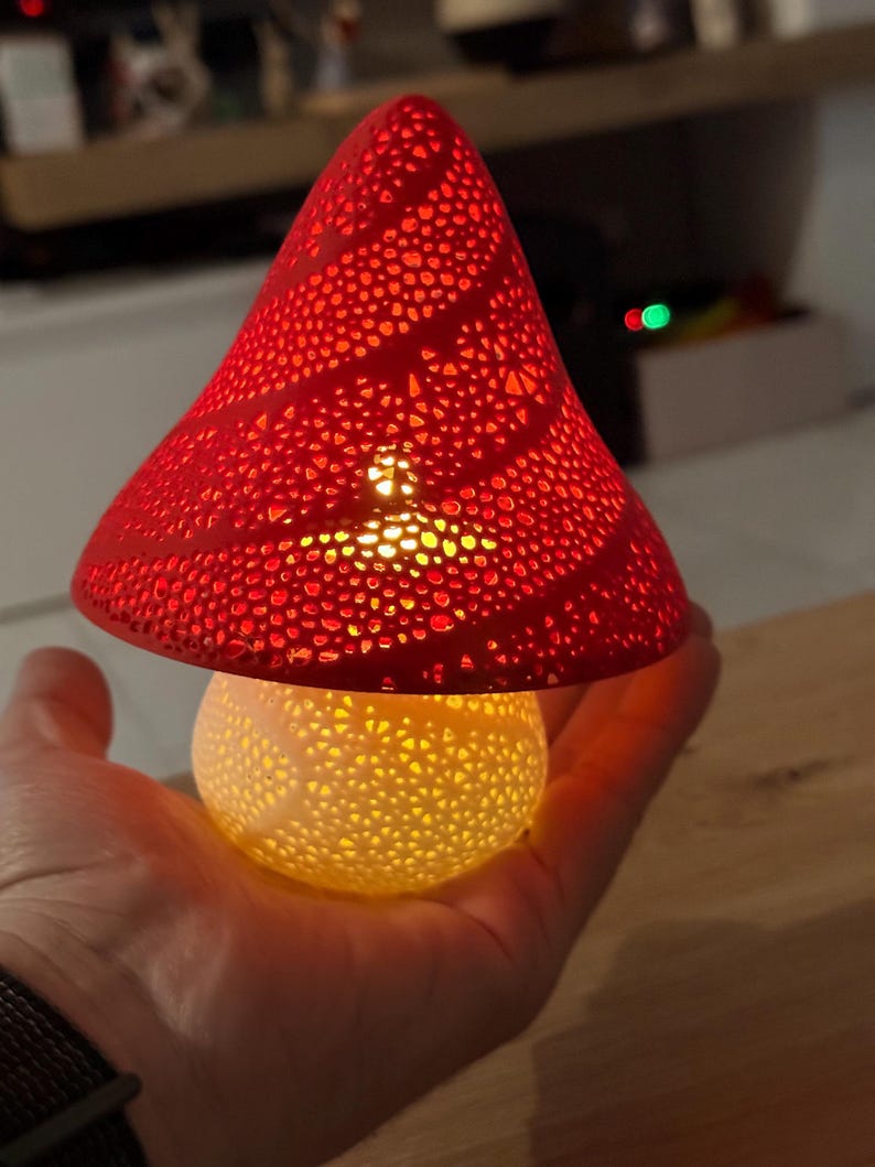 Handcrafted Mushroom-shaped Lamp, Battery-powered Tea Light, for ...