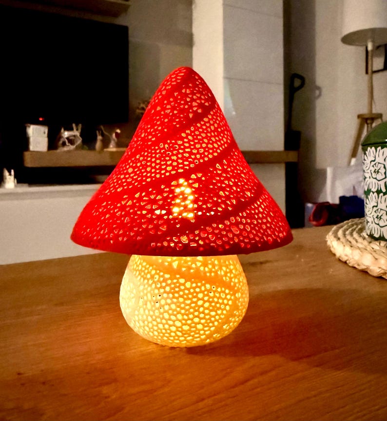 Handcrafted Mushroom-shaped Lamp, Battery-powered Tea Light, for ...