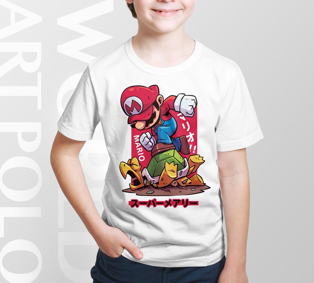 Mario Stomping on the Turtle T-shirt Movie Game Fan Art T - Etsy