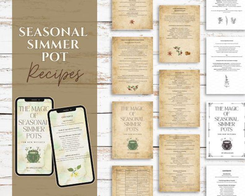 Seasonal Simmer Pot Recipes | 8 Sabbat Blends + Bonus Intention Recipes ...