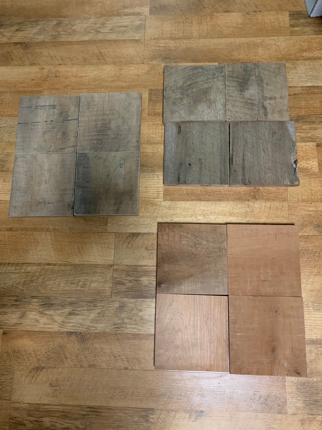 Wood Scrap Boards Squares of Cherry Maple and White Oak - Etsy