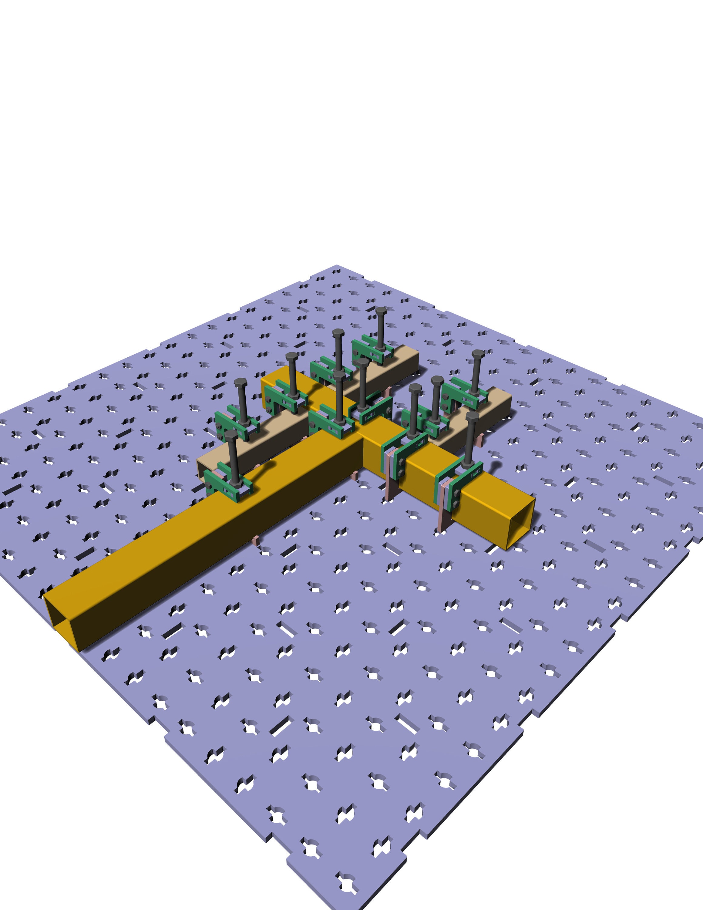 DXF Files Costa Lock System Frame Builder Concentric Square Pipe Clamps ...