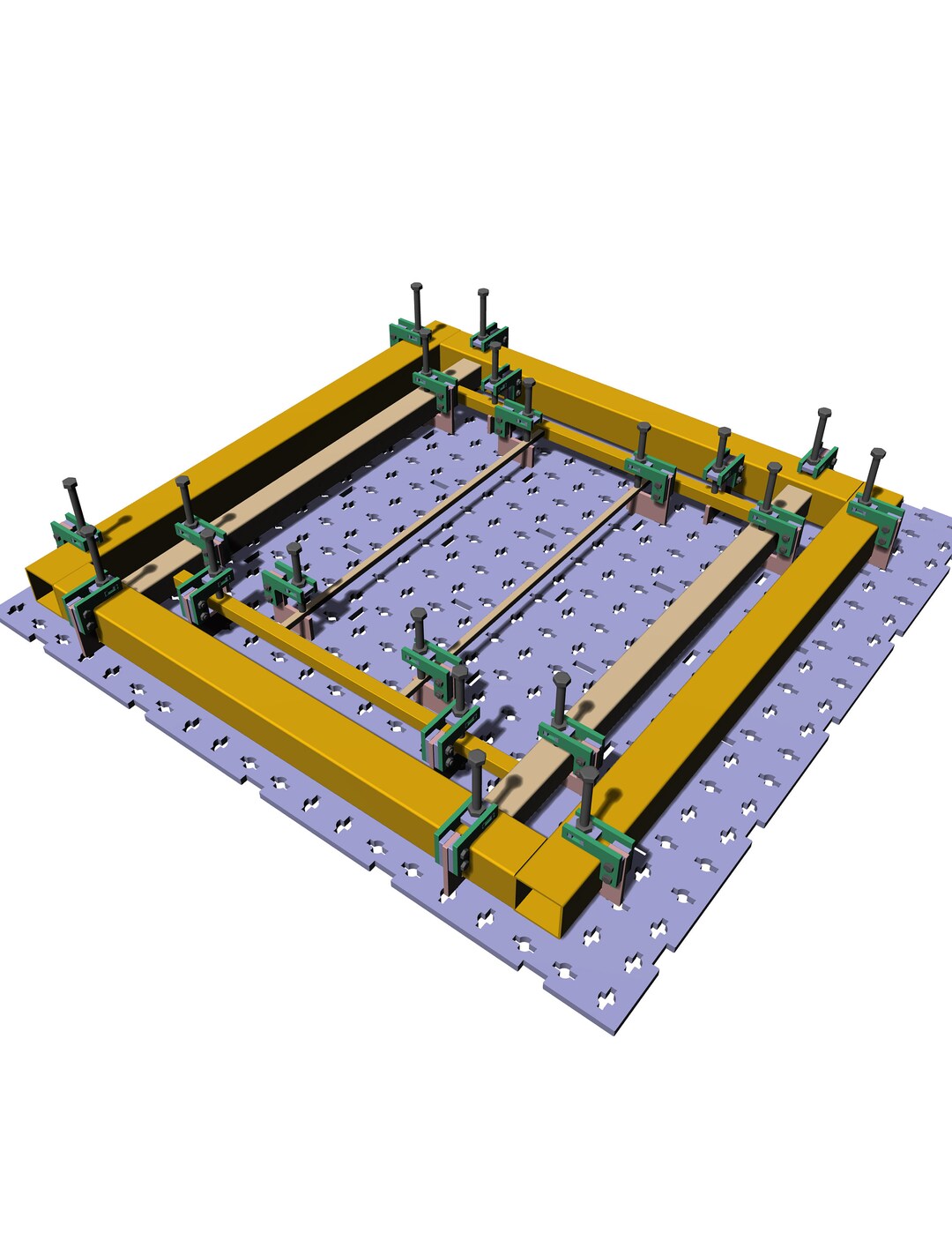 DXF Files Costa Lock System Frame Builder Concentric Square Pipe Clamps ...
