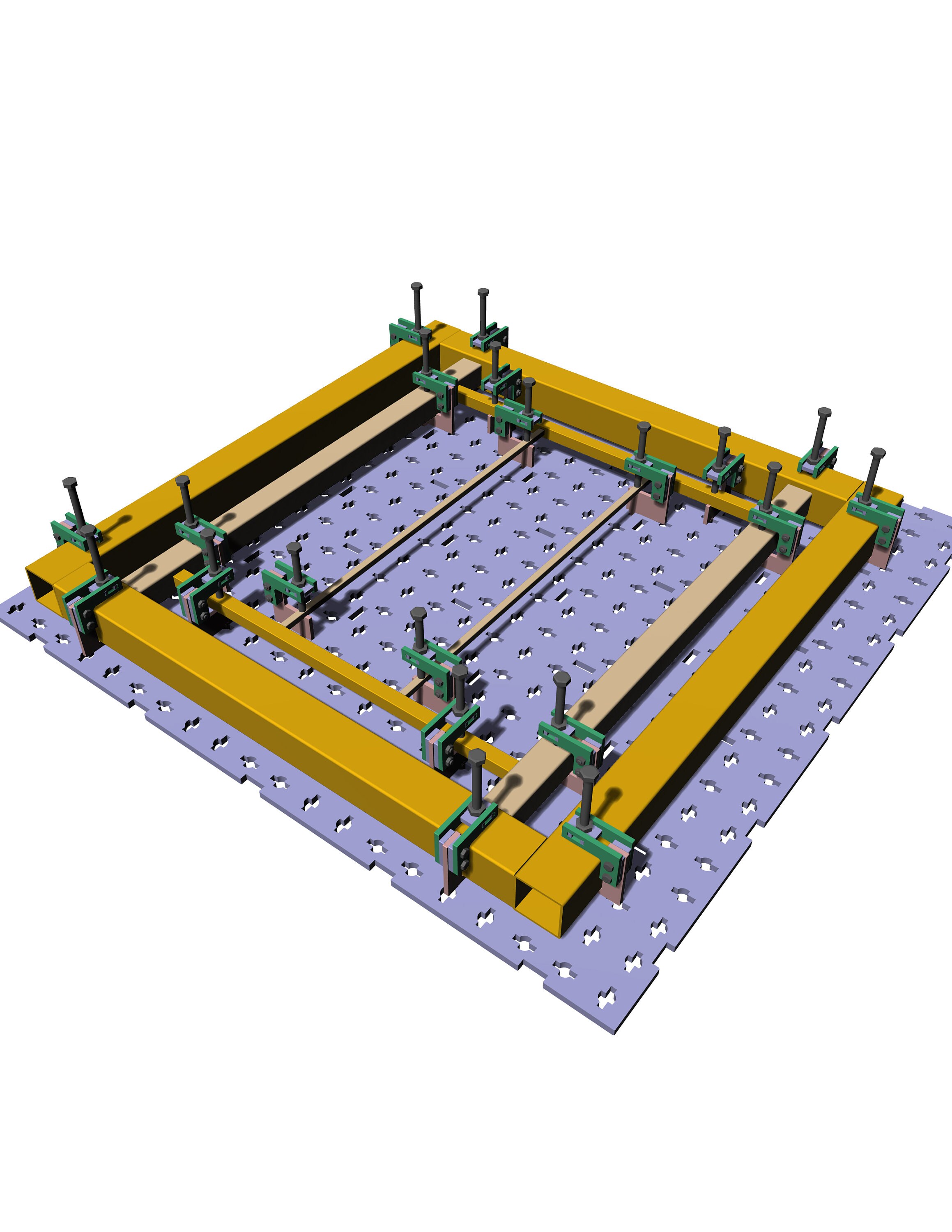 DXF Files Costa Lock System Frame Builder Concentric Square Pipe Clamps ...