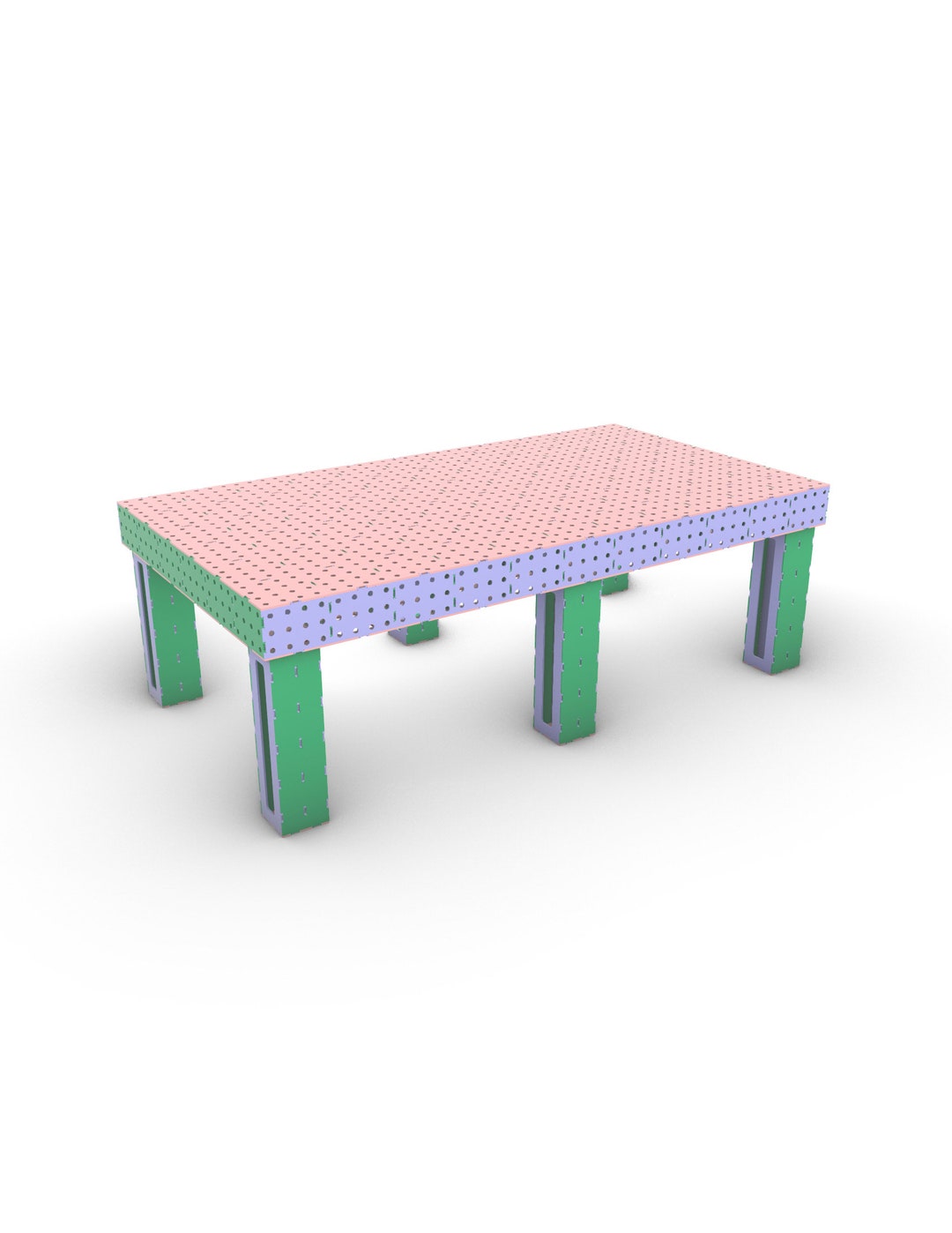 Welding Table DIY Plasma Cut 2200mm X 1200mm X 150mm X 6mm Table Top ...