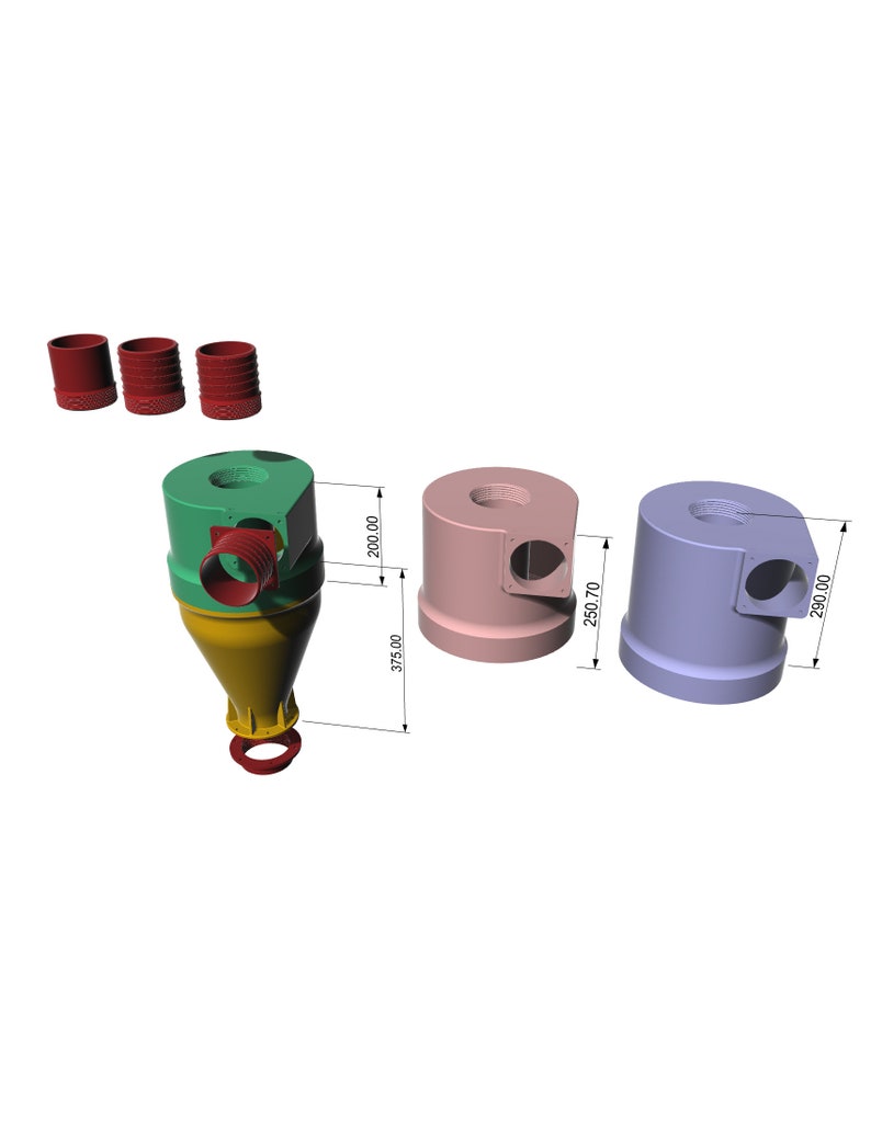 3d Print 4IN Vacuum Cyclone Separator - Etsy