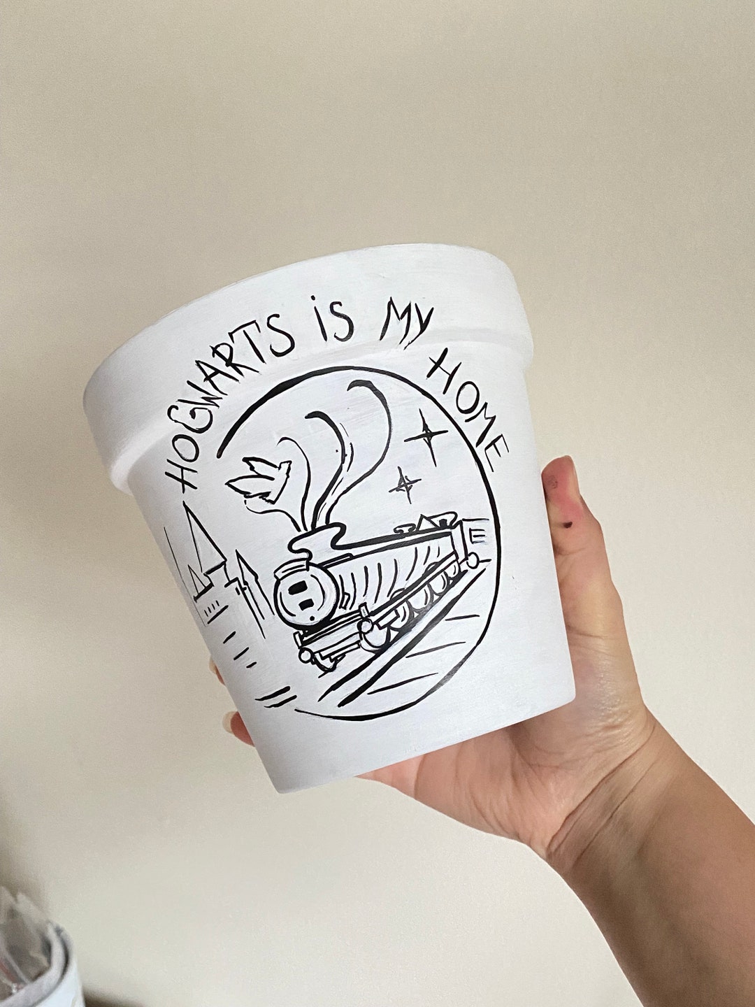 Harry Potter Themed Painted Pot - Etsy