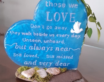 Memorial Heart Resin - Etsy
