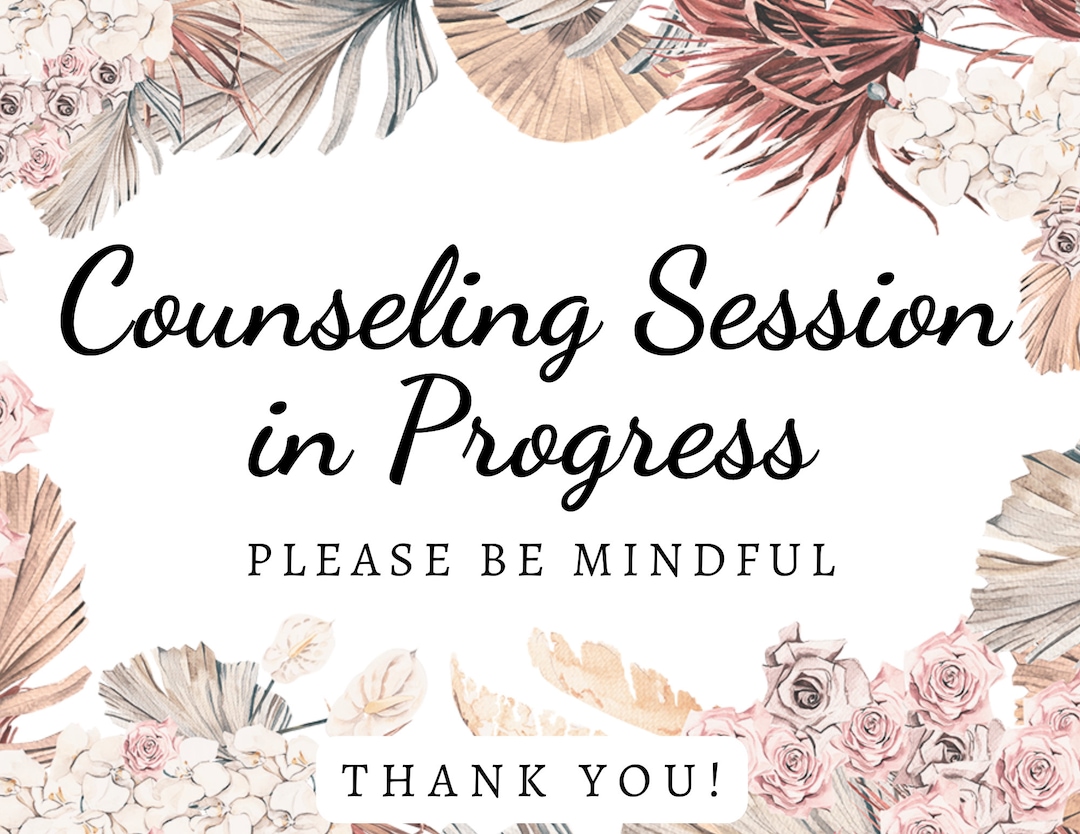 Counseling in Session Sign Digital Download, Do Not Disturb Therapy ...