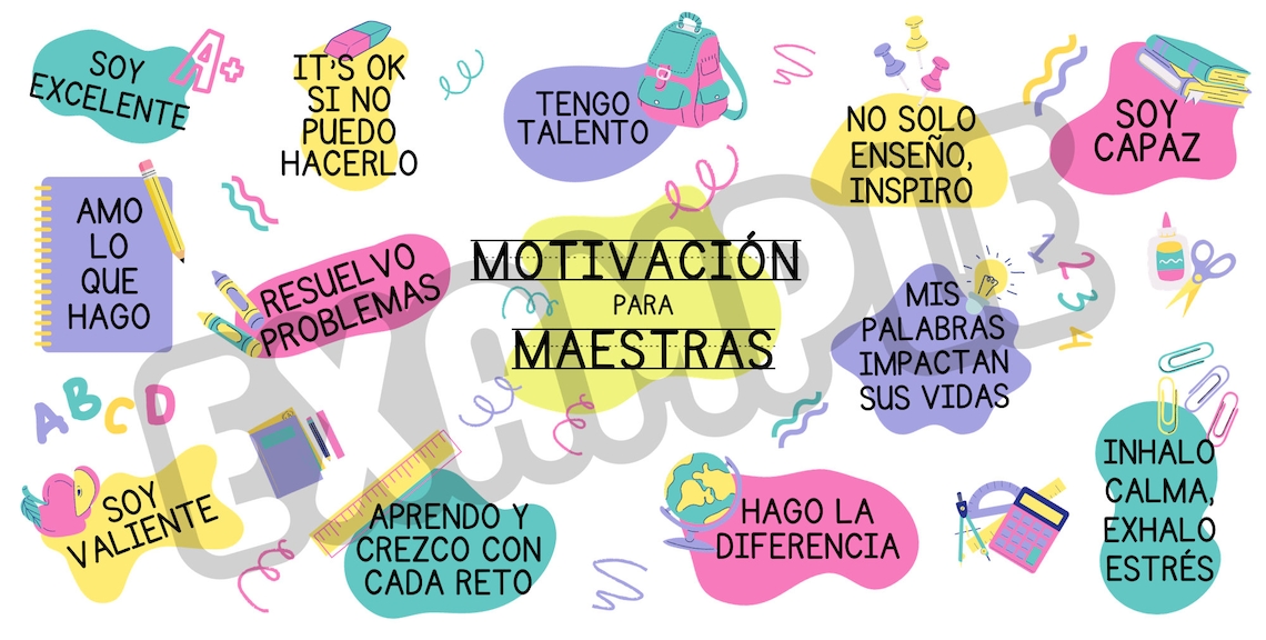 Motivacion Para Maestras Digital Download 16oz Cup Wrap Spanish