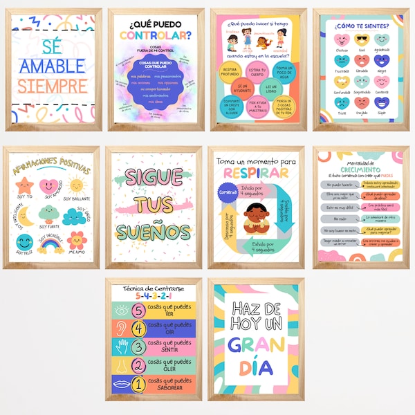 Spanish Mental Health Posters - Etsy