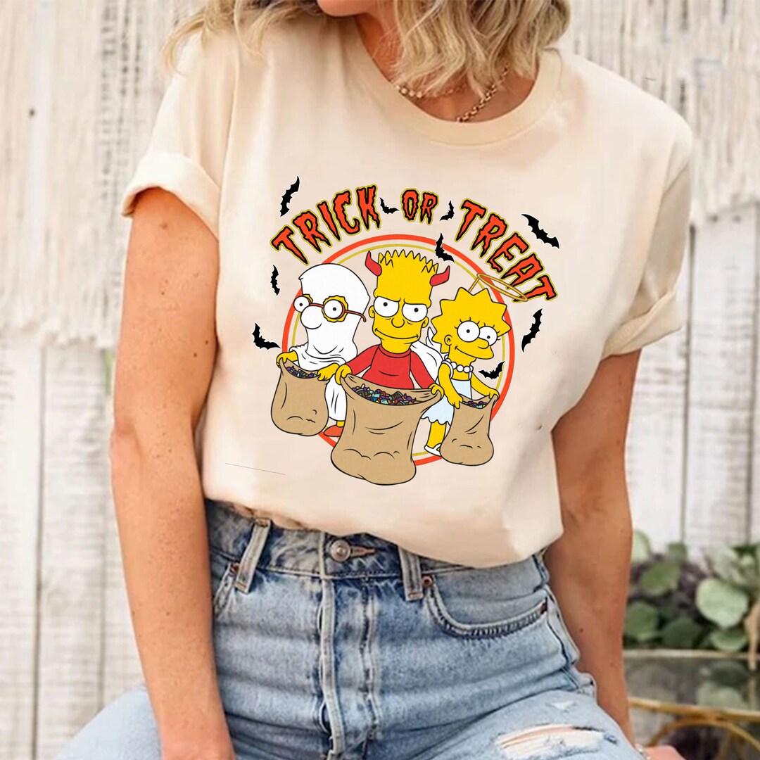 The Simpsons Trick-or-treat Shirt the Simpsons Shirt Trick - Etsy