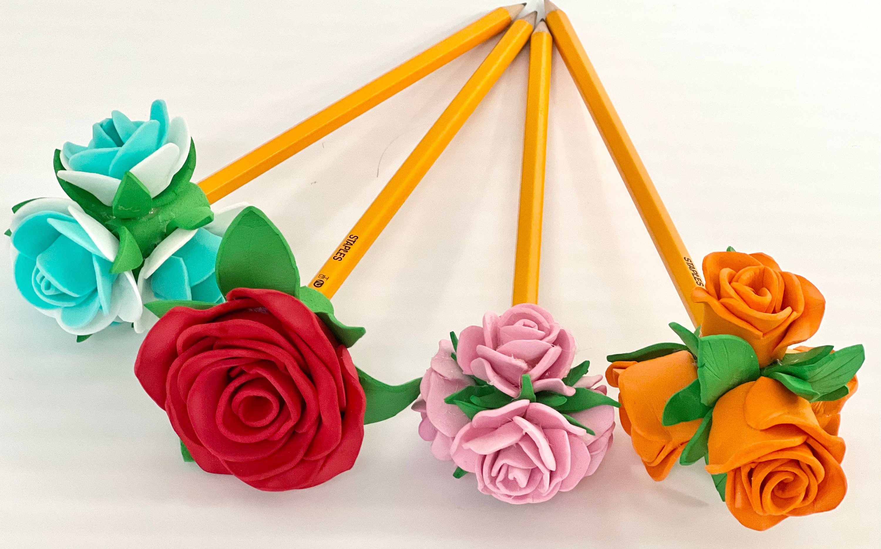6 Removable Flower Pencil/ Pen Topper - Etsy