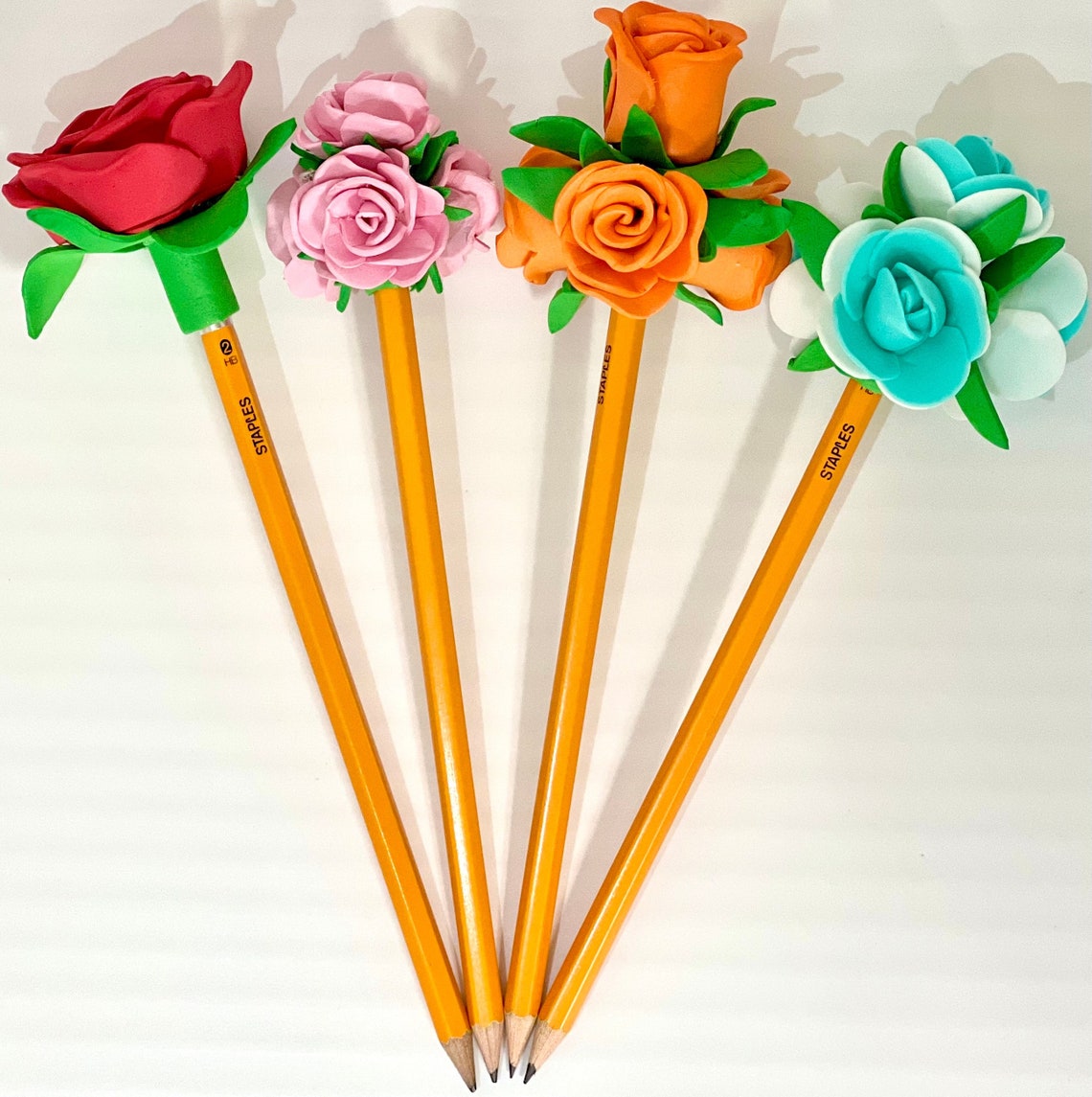 6 Removable Flower Pencil/ Pen Topper - Etsy