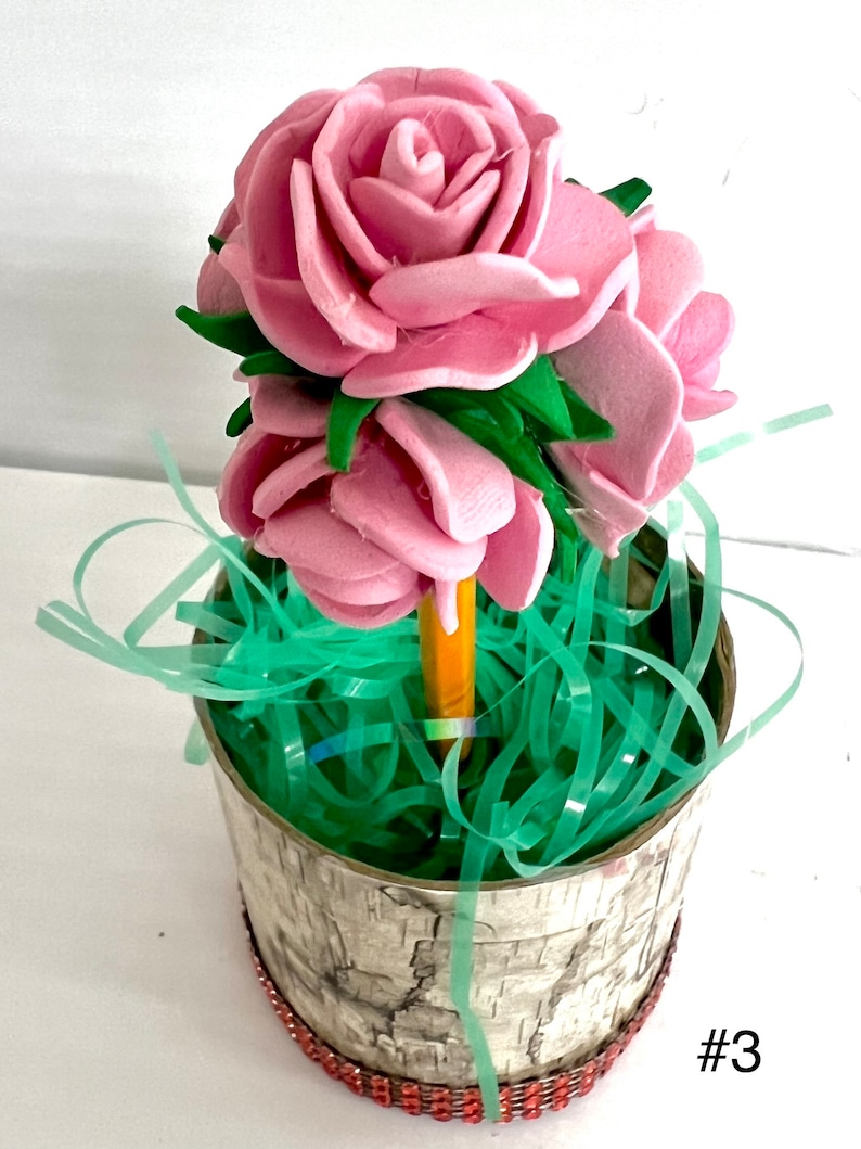 6 Removable Flower Pencil/ Pen Topper - Etsy