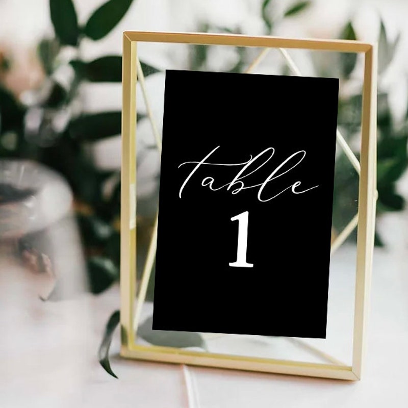 Modern Table Numbers - Etsy