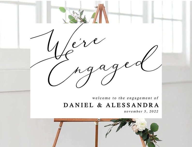 Engagement Party Welcome Sign, Engagement Sign, Welcome to Our ...