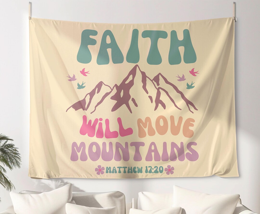 Christian Hanging Scripture Tapestry Retro Wall Art for Girls Bedroom ...