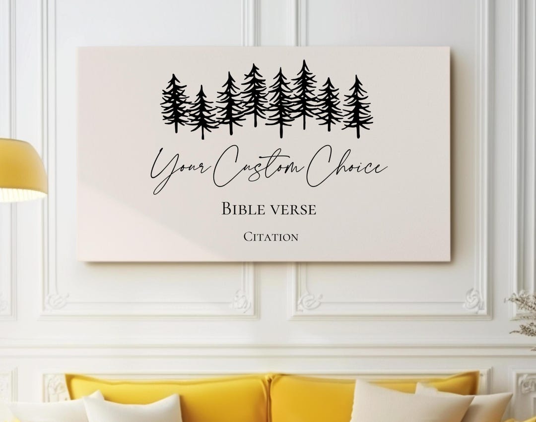 Custom Bible Verse Canvas Wall Art, Stretched Canvas Minimalist ...