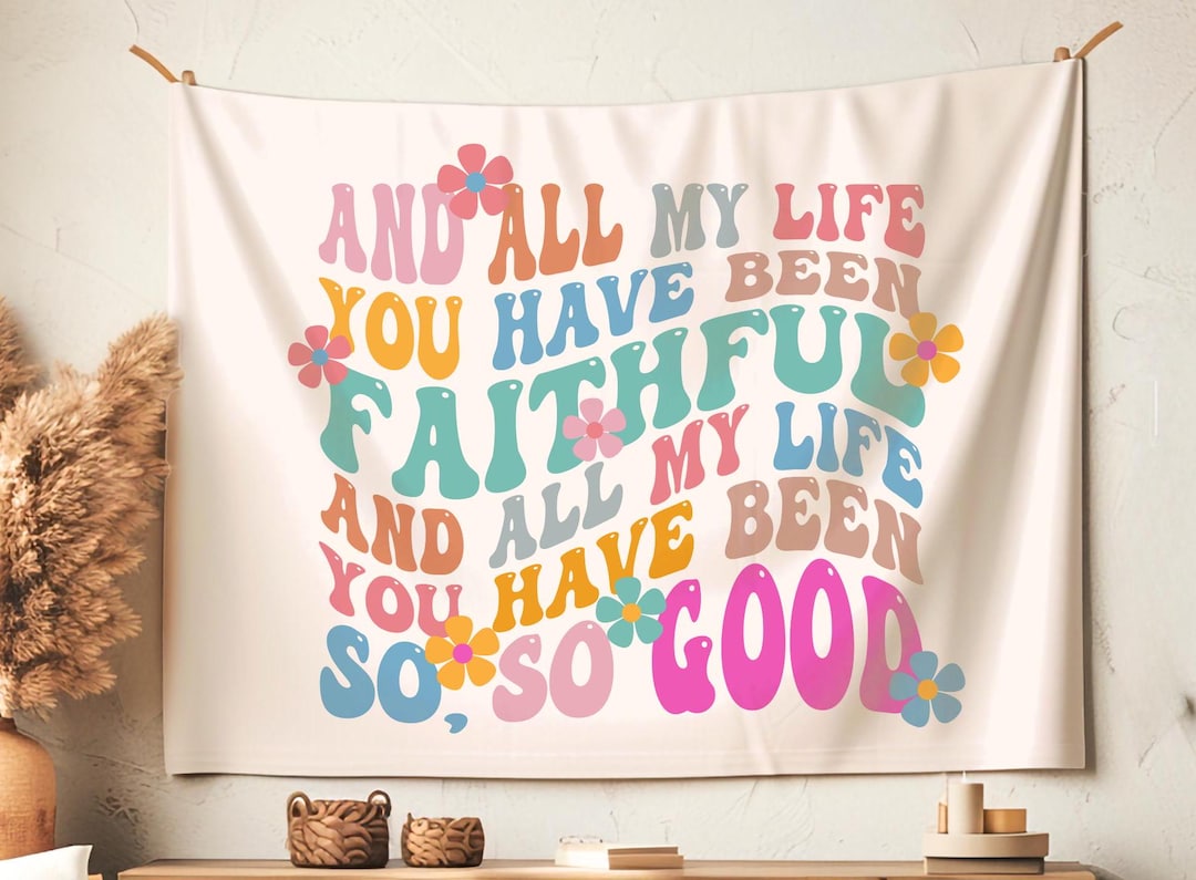 Christian Hanging Tapestry Wall Art for Girls Bedroom, All My Life You ...