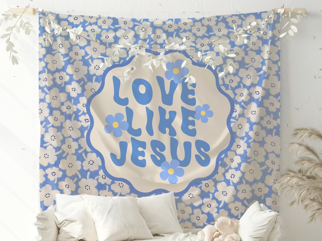 Christian Hanging Tapestry Wall Art for Girls Bedroom Decor, Love Like ...