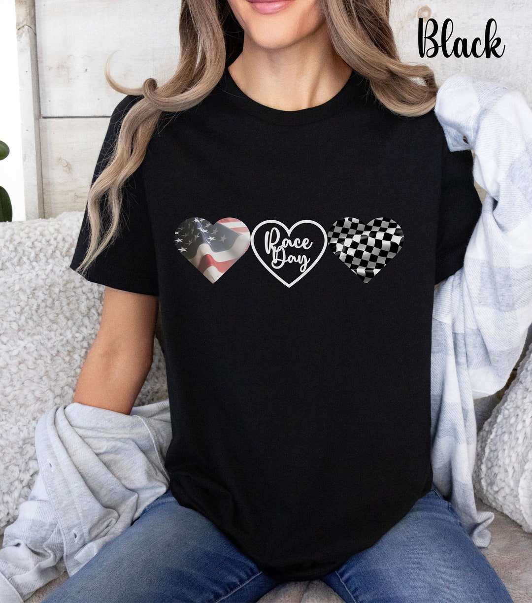 Nascar Race Fan Shirt Car Races Tshirt Racing Season Shirt Race Wife ...