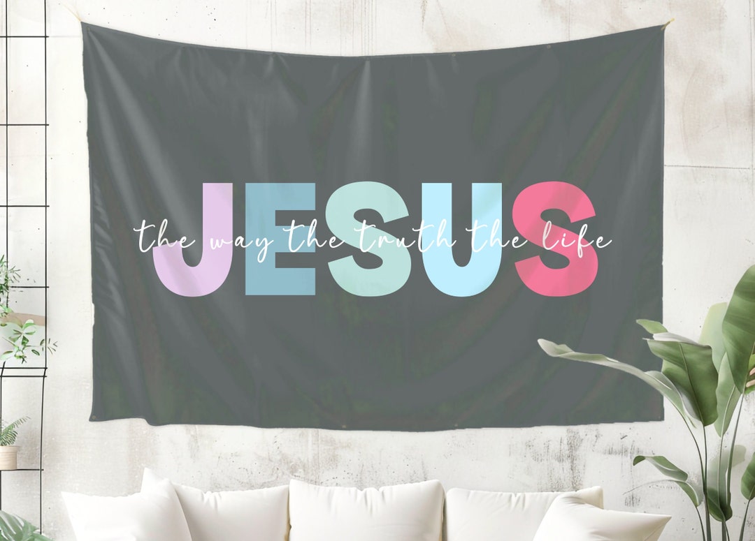 Christian Tapestry Hanging Wall Art, Jesus Inspired Wall Decor, Girls ...