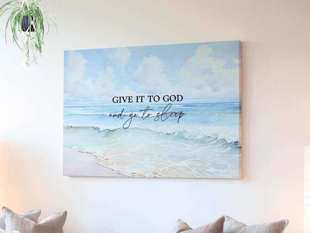 Christian Scripture Gallery Wrap Canvas Print Wall Art, Give It to God ...