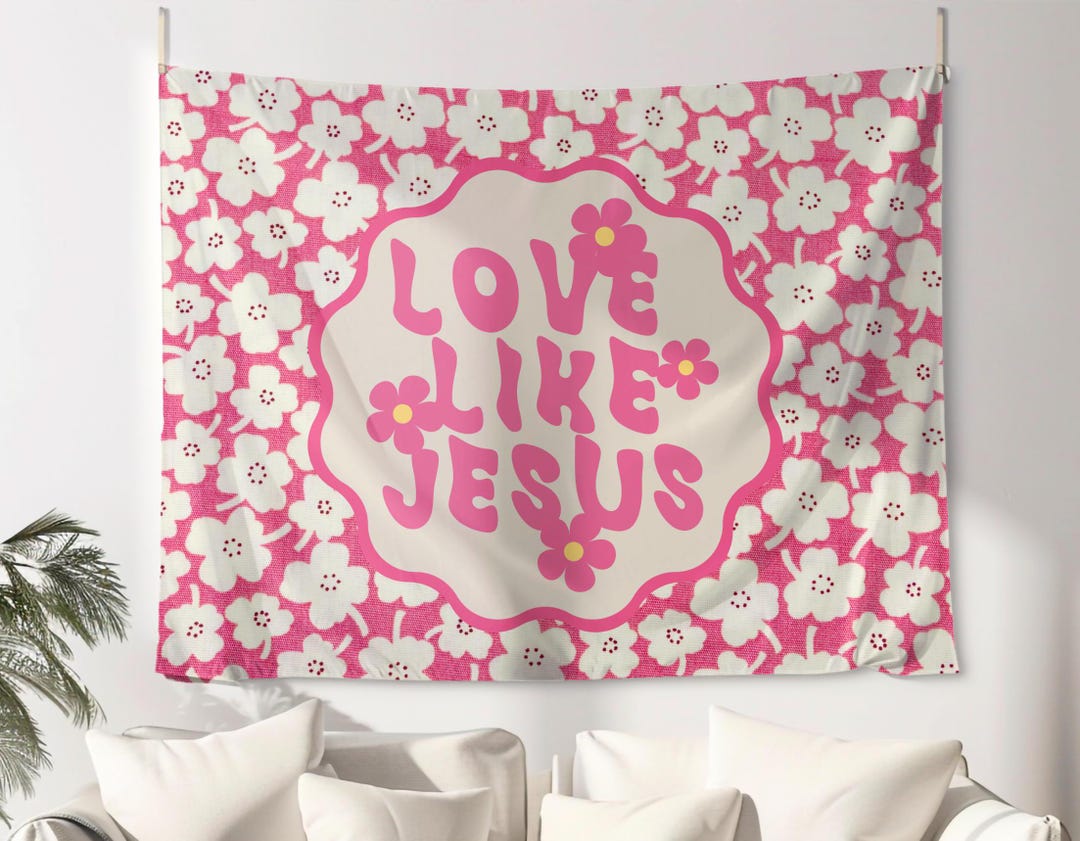 Christian Hanging Tapestry Wall Art for Girls Bedroom Decor, Love Like ...
