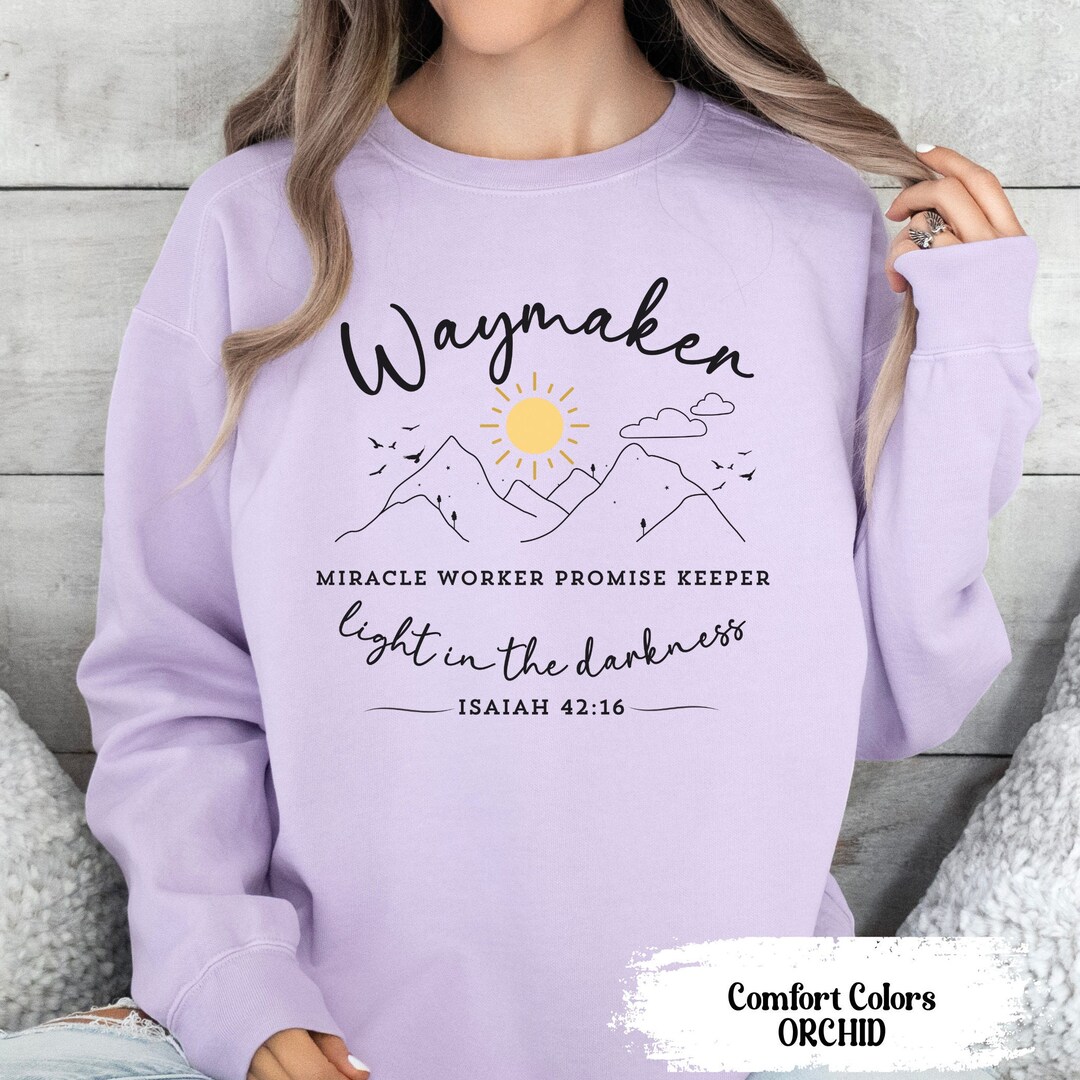 Comfort Colors Bible Verse Sweatshirt, Promise Keeper, Light in the ...