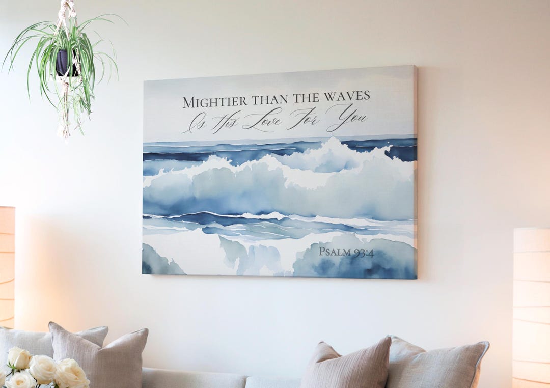 Christian Scripture Canvas Print Gallery Wrap, Bible Wall Art Psalm 93 ...