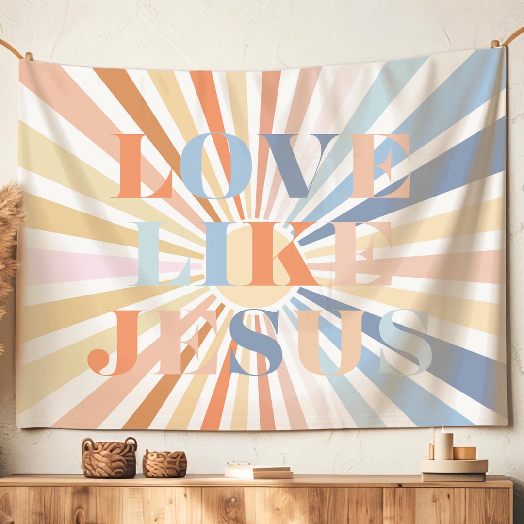Christian Hanging Tapestry Wall Art for Girls Bedroom Decor, Love Like ...