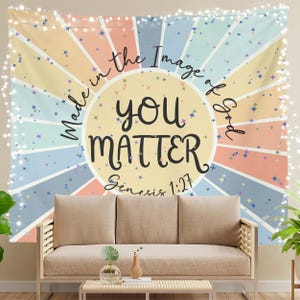 Christian Inspirational Scripture Tapestry, Genesis You Matter Kids ...
