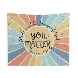 Christian Inspirational Scripture Tapestry, Genesis You Matter Kids ...