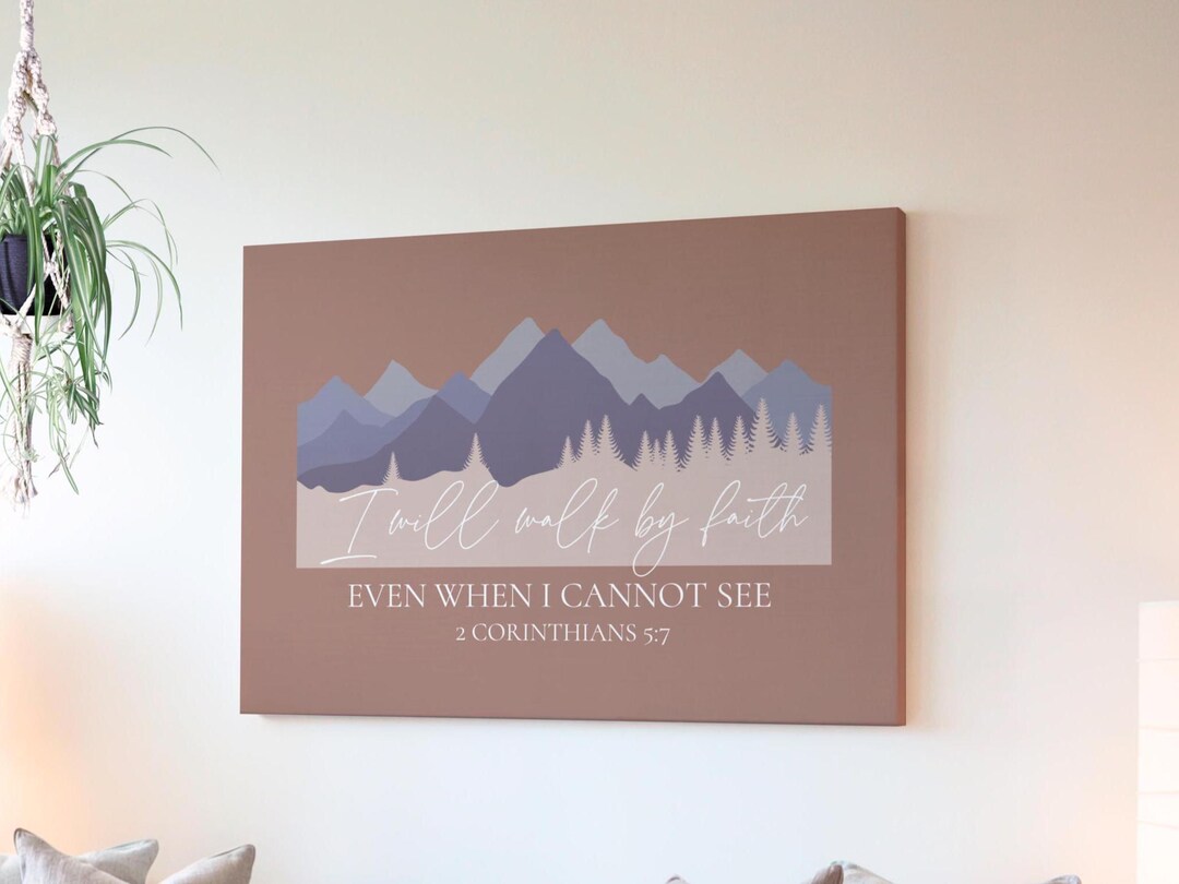 Christian Scripture Wall Art Canvas, Scripture Corinthians Walk by ...