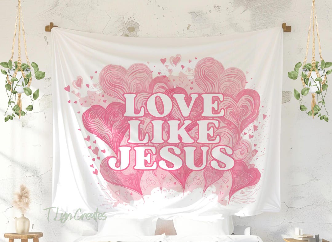 Christian Hanging Tapestry Wall Art for Girls Bedroom Decor, Love Like ...