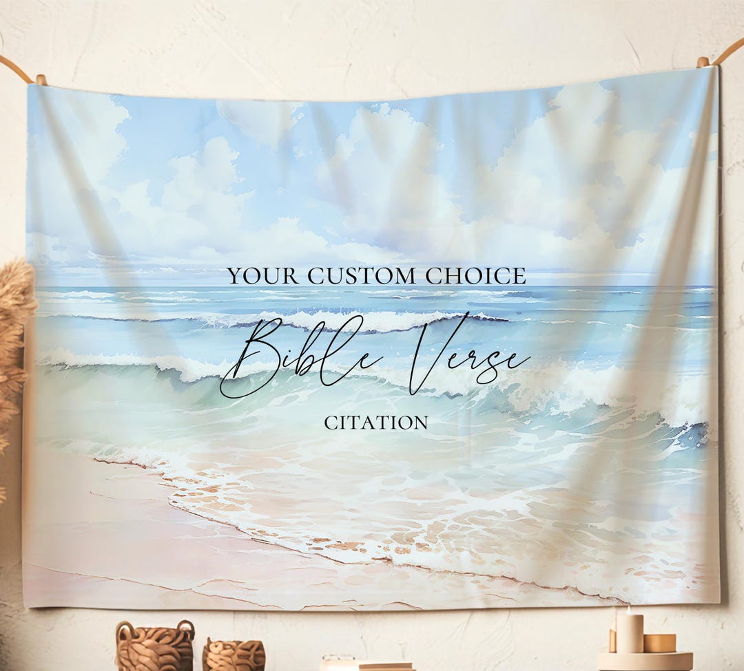 Personalized Christian Hanging Scripture Tapestry, Custom Bible Verse ...