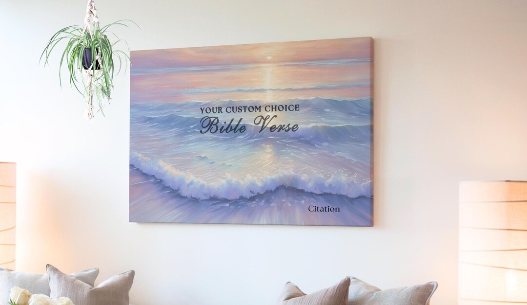 Custom Bible Verse Canvas Wall Art, Stretched Canvas Christian Home ...