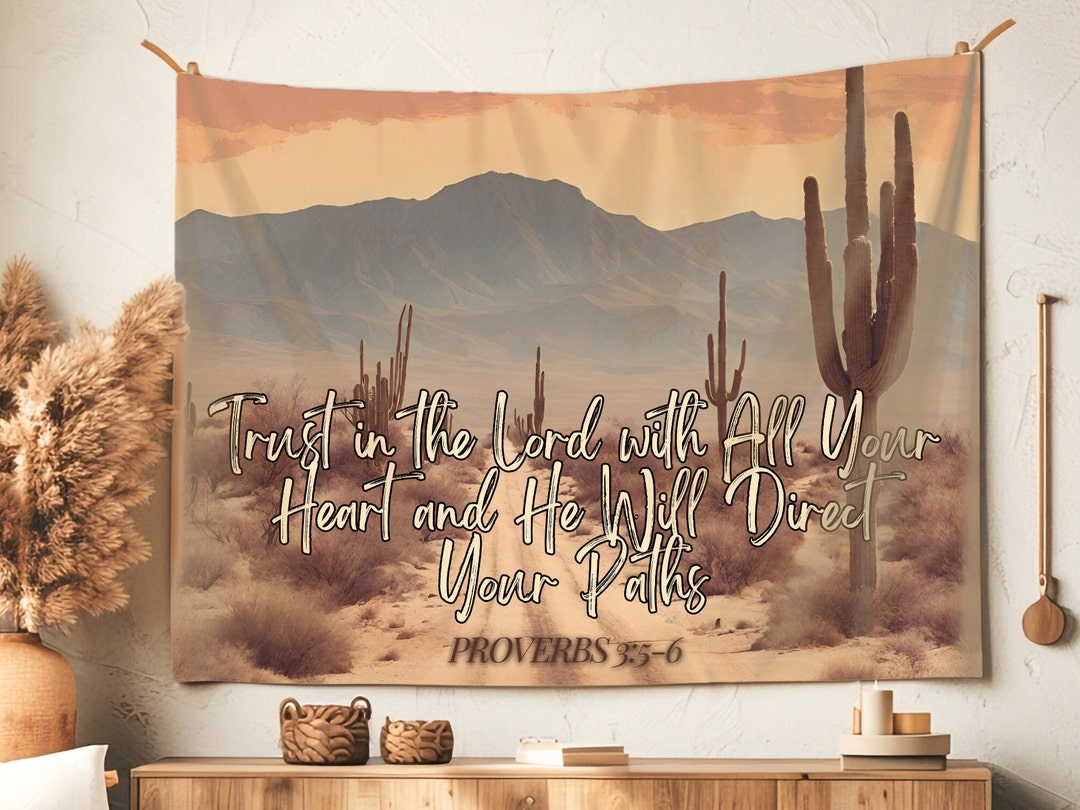 Christian Boho Bible Verse Wall Hanging Tapestry Proverbs 35:6 Western ...