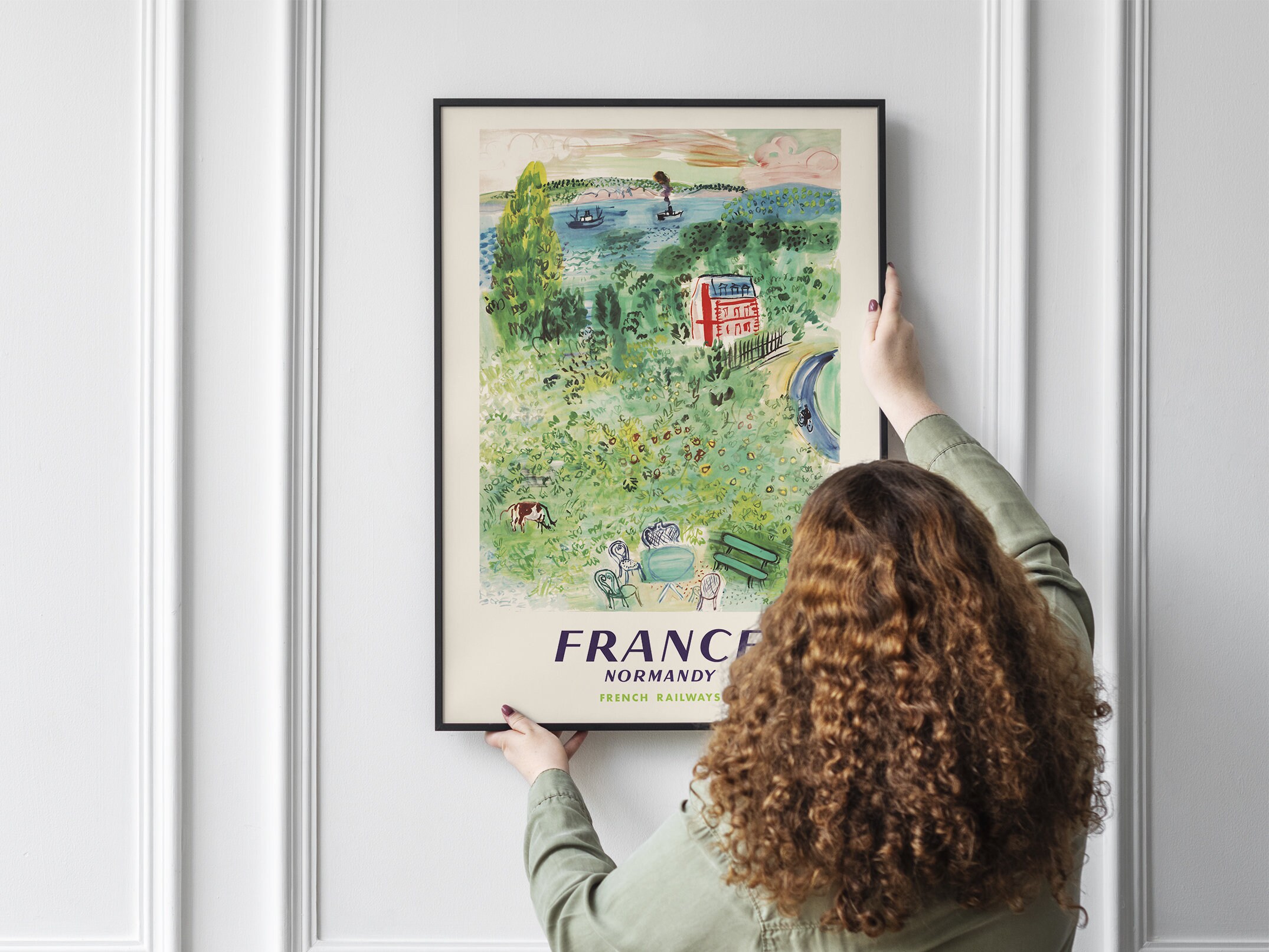 Vintage Travel Normandy, Normandy Then and Now, Raoul dufy 1954 Poster ...